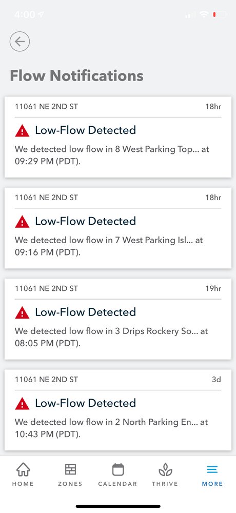 Low flow alarms - Wireless Flow - Rachio Community